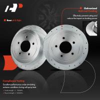 China Rear Drilled & Slotted Disc Brake Rotors for Ford F-150 2000-2004 Lincoln for sale