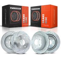 China Front & Rear Drilled Disc Brake Rotors for Chevrolet Silverado 1500 Cadillac GMC for sale