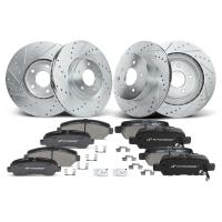 China Front & Rear Drilled Rotors & Ceramic Brake Pads for Nissan Maxima 09-17 3.5L for sale