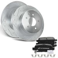 China Rear Drilled Rotors & Ceramic Brake Pads for Nissan Altima Juke Maxima Sentra for sale