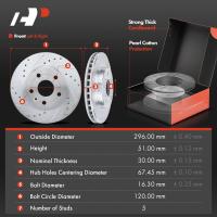 China Front & Rear Drilled Rotors & Ceramic Brake Pads for Buick Regal Chevy Malibu for sale