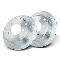 China Rear Drilled Disc Brake Rotors for Jeep Patriot Mitsubishi Lancer Chrysler 200 for sale