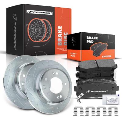 China Rear Drilled Rotors & Ceramic Brake Pads for Hyundai Tucson Kia Sportage for sale