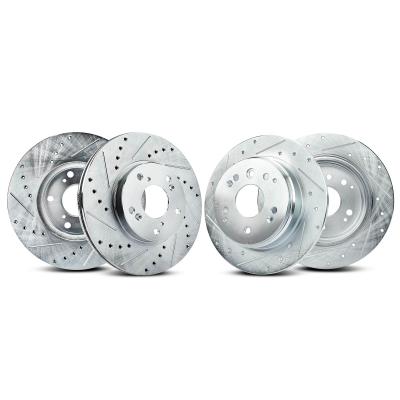 China Front & Rear Drilled Disc Brake Rotors for Honda Element 2003-2011 L4 2.4L for sale