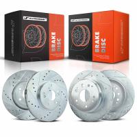 China Front & Rear Drilled Disc Brake Rotors for Acura TL 2004-2008 V6 3.2L for sale