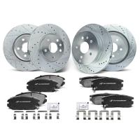 China Front & Rear Drilled Rotors & Ceramic Brake Pads for Chevy Equinox GMC Terrain for sale
