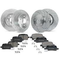 China Front & Rear Drilled Rotors & Ceramic Brake Pads for Toyota Avalon 2000-2004 for sale