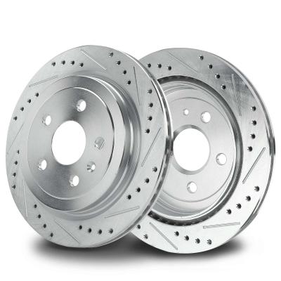 China Rear Drilled Disc Brake Rotors for Chevy Camaro 2010-2015 Cadillac CTS 2008-2019 for sale