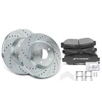 China Front Drilled Rotors & Ceramic Brake Pads for Nissan Rogue 2008-2013 L4 2.5L for sale