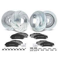 China Front & Rear Drilled Rotors & Ceramic Brake Pads for Chevrolet GMC Isuzu for sale