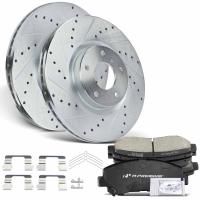 China Front Drilled Rotors & Ceramic Brake Pads for Nissan Maxima 2009-2020 V6 3.5L for sale