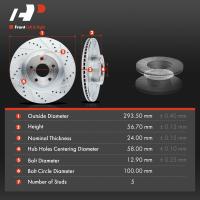 China Front & Rear Drilled Rotors & Ceramic Brake Pads for Subaru Forester 2011-2013 for sale
