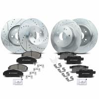 China Front & Rear Drilled Rotors & Ceramic Brake Pads for Honda Accord 08-11 Acura for sale