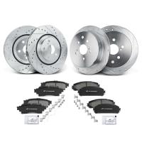 China Front & Rear Drilled Rotors & Ceramic Brake Pads for Toyota Sienna Lexus RX350 for sale