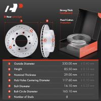 China Rear Drilled Rotors & Ceramic Brake Pads for Chevy Suburban 2500 GMC Sierra 2500 for sale