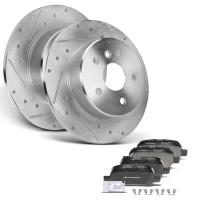 China Rear Drilled Rotors & Ceramic Brake Pads for Toyota Avalon 2000-2004 V6 3.0L for sale
