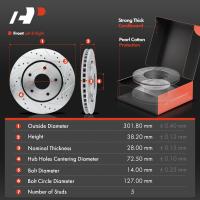 China Front & Rear Drilled Rotors & Ceramic Brake Pads for Chrysler Town & Country for sale