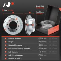 China Front & Rear Drilled Rotors & Ceramic Brake Pads for Ford F-250 F-350 Super Duty for sale