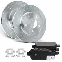 China Rear Drilled Rotors & Ceramic Brake Pads for Mazda 6 Lincoln Ford Mercury for sale