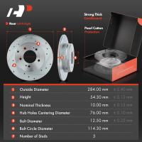 China Front & Rear Drilled Rotors & Ceramic Brake Pads for Hyundai Sonata Kia Optima for sale