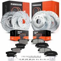 China Front & Rear Drilled Rotors & Ceramic Brake Pads for Honda Element 2003-2011 for sale
