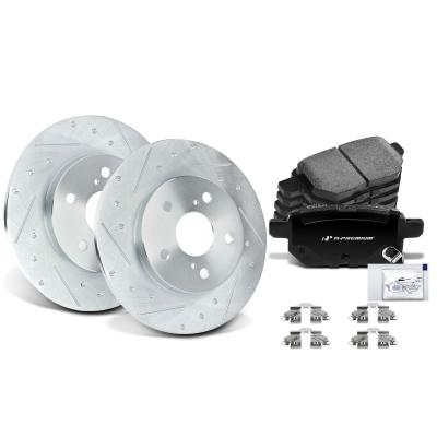 China Rear Drilled Rotors & Ceramic Brake Pads for Toyota Matrix Scion xB Pontiac Vibe for sale