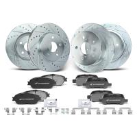 China Front & Rear Drilled Rotors & Ceramic Brake Pads for Toyota Camry Avalon Solara for sale