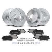China Front & Rear Drilled Rotors & Ceramic Brake Pads for Toyota Highlander 2004-2007 for sale