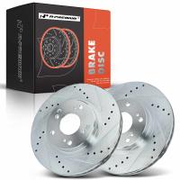 China Front Drilled Brake Rotors for Honda CR-V 2002 2003 2004 L4 2.4L for sale