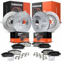 China Front & Rear Drilled Rotors & Ceramic Brake Pads for INFINITI G37 M35 QX50 for sale