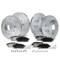 China Front & Rear Drilled Rotors & Ceramic Brake Pads for INFINITI G37 M35 QX50 for sale