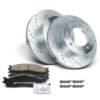 China Front Drilled Rotors & Ceramic Brake Pads for Dodge Ram 1500 2500 3500 for sale