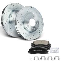 China Front Drilled Rotors & Ceramic Brake Pads for Dodge Caliber Chrysler Mitsubishi for sale