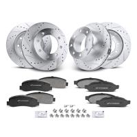 China Front & Rear Drilled Rotors & Ceramic Brake Pads for Ford F-250 Super Duty 08-12 for sale