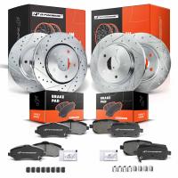 China Front & Rear Drilled Rotors & Ceramic Brake Pads for Chrysler Dodge Journey for sale