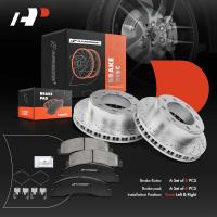 China Front Drilled Rotors & Ceramic Brake Pads for Ford Excursion F-250 Super Duty for sale