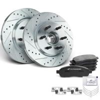 China Front Drilled Rotors & Ceramic Brake Pads for Ford F-150 Lincoln Mark LT 04-08 for sale