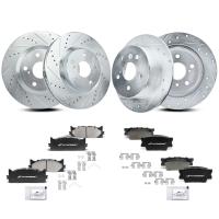China Front & Rear Drilled Rotors & Ceramic Brake Pads for Toyota Avalon Lexus ES300h for sale
