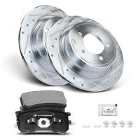 China Rear Drilled Rotors & Ceramic Brake Pads for Chrysler 200 Dodge Jeep Mitsubishi for sale