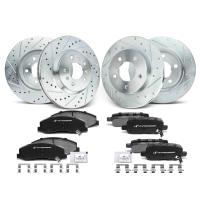 China Front & Rear Drilled Rotors & Ceramic Brake Pads for Chevrolet Impala 2011-2013 for sale