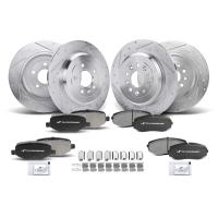 China Front & Rear Drilled Rotors & Ceramic Brake Pads for Ford Edge not fit HD Brakes for sale