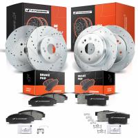 China Front & Rear Drilled Rotors & Ceramic Brake Pads for Acura TL 2004-2008 for sale