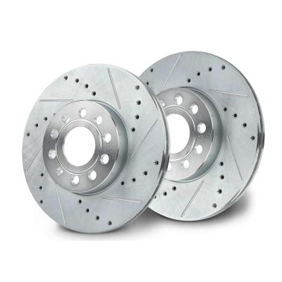 China Front Drilled Brake Rotors for Audi A3 Volkswagen Golf Beetle Jetta for sale