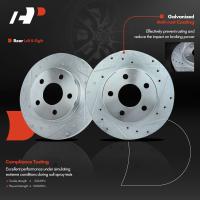 China Rear Drilled Brake Rotors for Ford Taurus Lincoln Continental Mercury Sable for sale