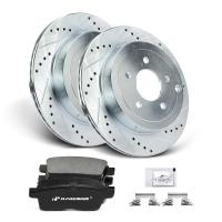 China Rear Drilled Rotors & Ceramic Brake Pads for Ford Edge Lincoln MKX 2007-2010 for sale
