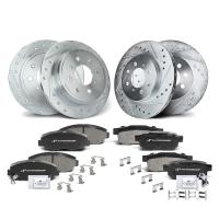 China Front & Rear Drilled Rotors & Ceramic Brake Pads for Honda Civic Si 99-00 Coupe for sale