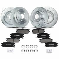 China Front & Rear Drilled Rotors & Ceramic Brake Pads for Subaru Impreza Legacy for sale
