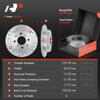 China Front & Rear Drilled Rotors & Ceramic Brake Pads for Honda Civic Si 99-00 Coupe for sale