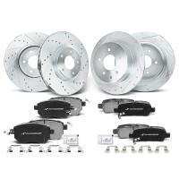 China Front & Rear Drilled Rotors & Ceramic Brake Pads for Nissan Altima 2006 Maxima for sale