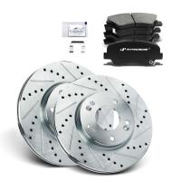 China Front Drilled Rotors & Ceramic Brake Pads for Hyundai Elantra Veloster Kia for sale